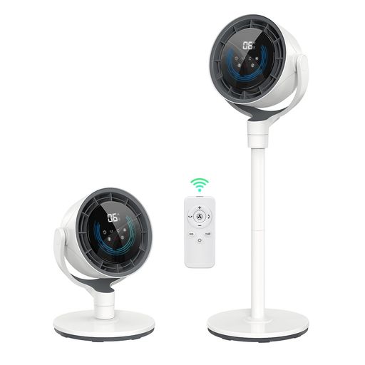 サーキュレーター 扇風機 静音 4D首振り DCモーター 省エネ 節電対策 12段階風量 12Hタイマー 3段階高さ調整 チャイルドロック付き リモコン付き パワフル送風 組み立て簡単 暑さ対策 PSE認…