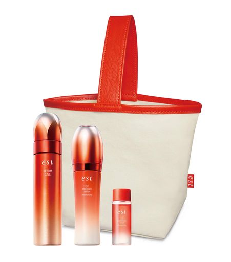 EST(エスト) 【オリジナルバッグ・ミニボトル付セット】エストセラムO.N.E.+エストG.P. エンリッチドセラム モイスチャライジングセット 美容液 +おまけ付