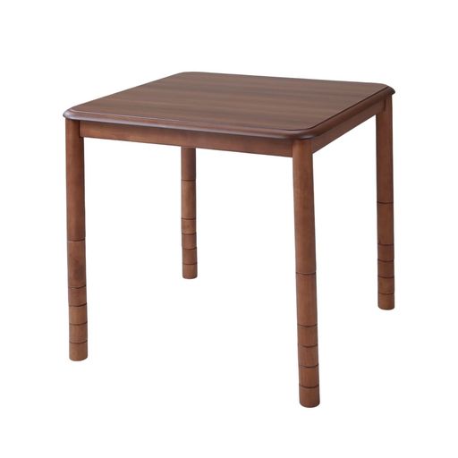 ビータ(VITA) 高さ6段階調節こたつ ブラウン 縦75X横75X高さ69.5CM 【こたつ単品】 高さ調整 6段階 テーブル 継脚式 天然木 正方形 長方形 リビング ダイニング 遠赤外線ヒーター