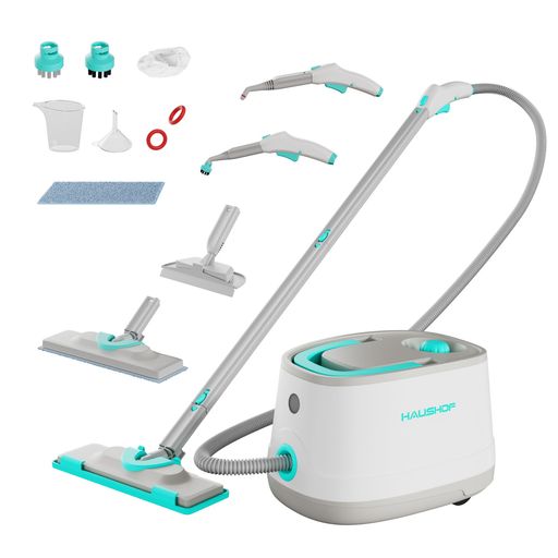HAUSHOF スチームクリーナー スチーム洗浄機 1300W 多目的用スチームクリーナー 豊富なアクセサリー付 超長電源コード付き 素早く加熱 1.5L大容量水タンク 最大スチーム量45G/分 深い汚れ対策…