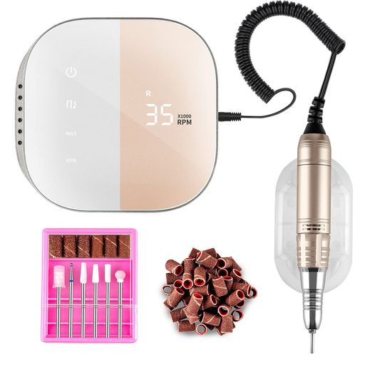 MADENIA ネイルマシン ネイルマシーン ネイルマシーン 電動ネイルマシン 電動ネイルマシン プロ 電動ネイルケア タッチパネル搭載 液晶画面 35000RPM高速回転 スピード調節可能 多種ビット付…