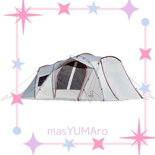 S’MORE(スモア) MAROOM テント ポリエステル セパレート 2ルーム 4人 収納バッグ付き ファミリー キャンプ テント 耐水 UVカット UPF50+ ホワイト FREE