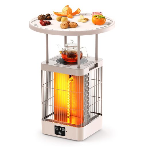 カーボンヒーター 【2025年冬新開発&暖房+煮る+保温 3IN1設計】 テーブル一体型ヒーター 電気ストーブ 360°全方位速暖 400W・700W・1000W 3段階切替 暖房器具 静音 省エネ 切タイマー リモコン付…