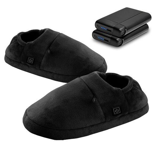 【コードなし 3秒で温度感知】電気スリッパ フットウォーマー 2個8000MAHバッテリー付き NTC過熱保護 30秒で速熱 自由に歩ける 3段階温度調節 電気足温器 防寒対策 室内履き 洗濯可能 男女兼…