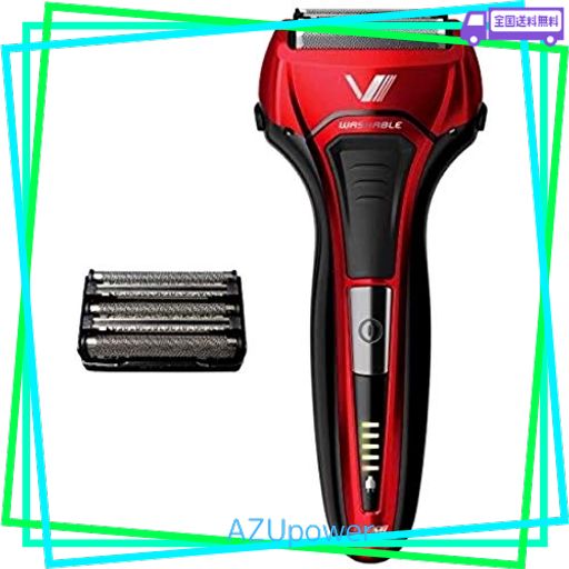 泉精器製作所 イズミ 電気シェーバー ソリッドシリーズ 5枚刃 往復式 本体丸洗い レッド (替刃 + 1個付) IZF-V579ーR-EA