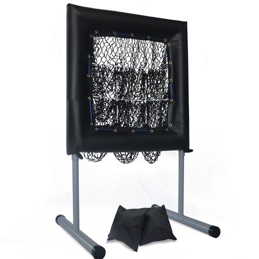 OKAYES 野球ネット リバウンドネット 防球ネット ピッチング バッティング練習用 室内室外兼用 折り畳み 9ポケット 74×61×89CM