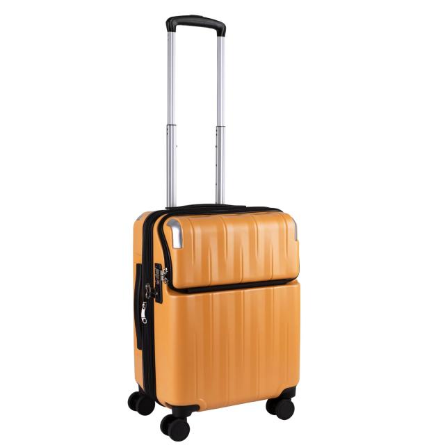 トラベリスト スーツケース キャリーケース ジッパーキャリー 機内持ち込みサイズ オープン フロントオープン ブレーキ付き スト