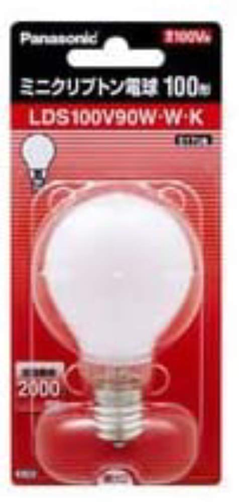 パナソニック ミニクリプトン電球 100V 100W形 E17口金 45mm径 クリア LDS100V90WCKの通販はau PAY ...