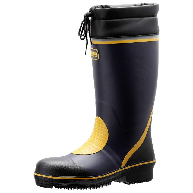 ミドリ安全 ワークエース 雪上用 安全作業靴 長靴 先芯入り 耐滑 反射テープ 777 防寒 ネイビー 27.0 cm