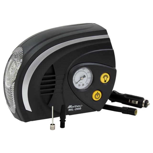 メルテック(meltec) エアーコンプレッサ ー(自動車/バイク/ボール) 最高圧力700kpa DC12VソケットLEDライト付き Meltec ML-260の通販はau PAY ...