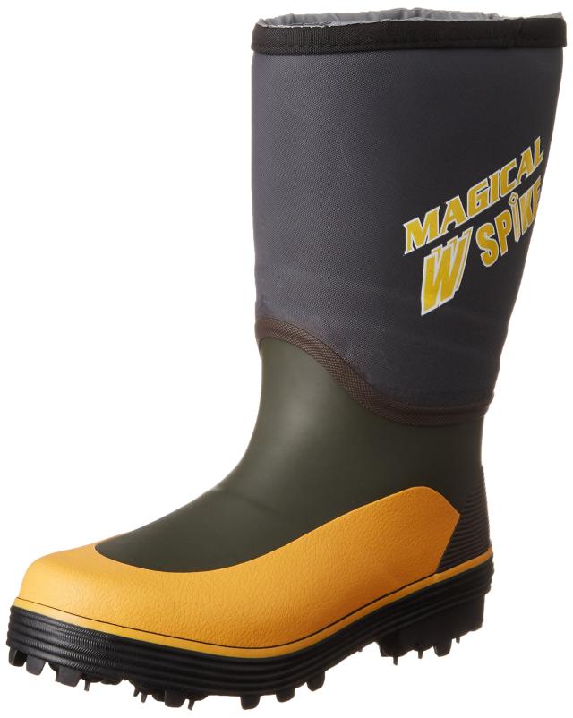マルゴ 長靴 防滑スパイク Wピン 軽量 反射素材 履き口フード マジカルスパイク 950 ユニセ ックス大人 カーキ XL