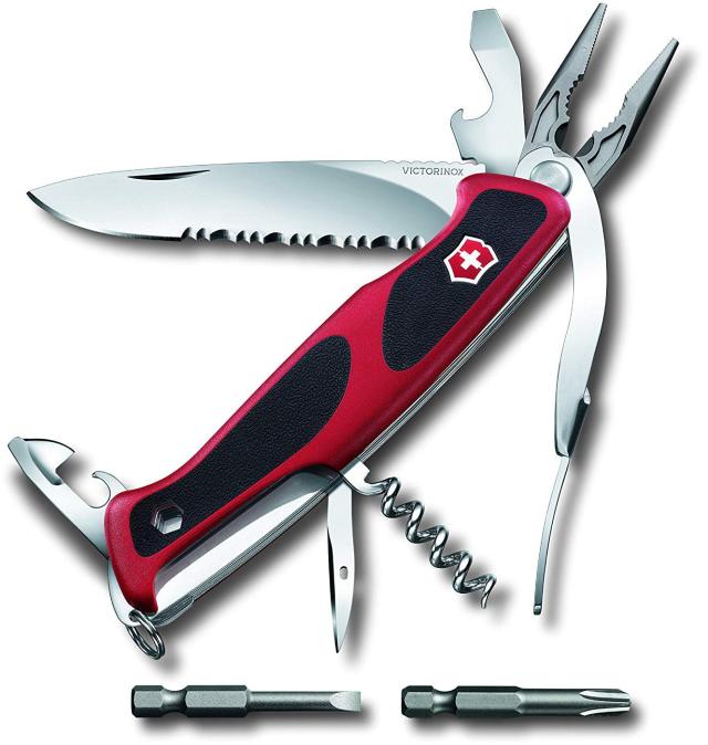 VICTORINOX(ビクトリノックス) レンジャーグリップ 174 W レッド/ブラック スイス・アーミーナイフ 多機能 ナイフ アウトドア DIY ビット