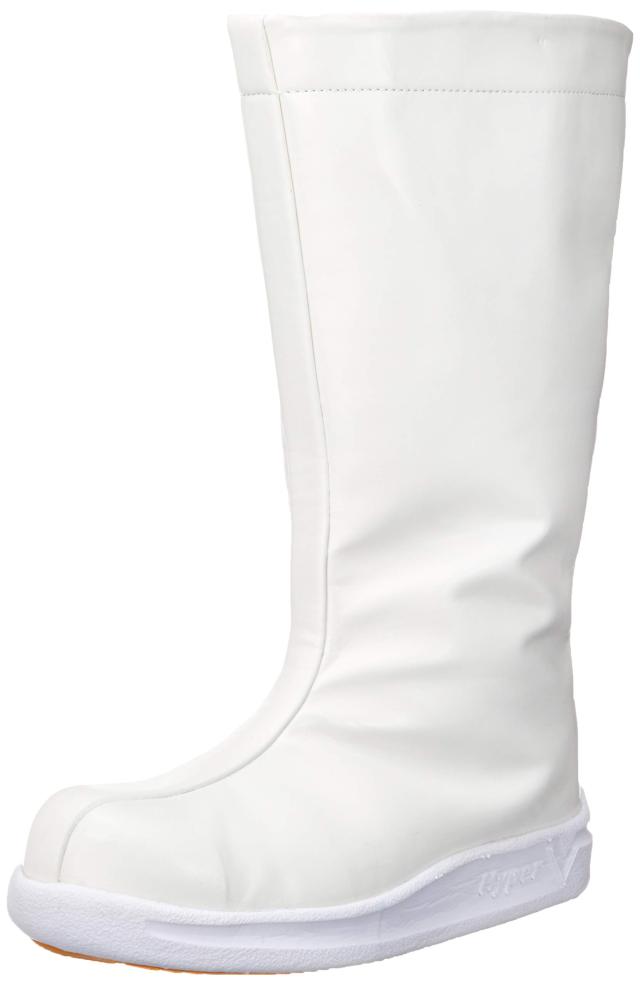 日進ゴム 作業靴 ハイパーV #5400 耐油 防滑 軽量 先芯入り メンズ ホワイト 21.5 cm