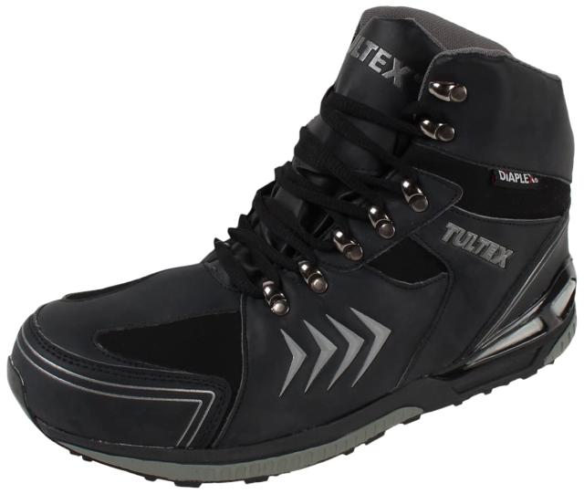 タルテックス 安全靴 作業靴 AZ56380 セーフティシューズ ミドルカット 鋼製先芯 JSAA A種 防水 透湿性 耐滑 3E ブラック 27.0 cm