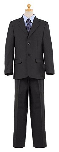 【ボーナヴィータ】男の子 スーツ ブラック 卒業式 入学式 結婚式 キッズ 黒無地 145 150 155 160 七五三 フォーマル (155)