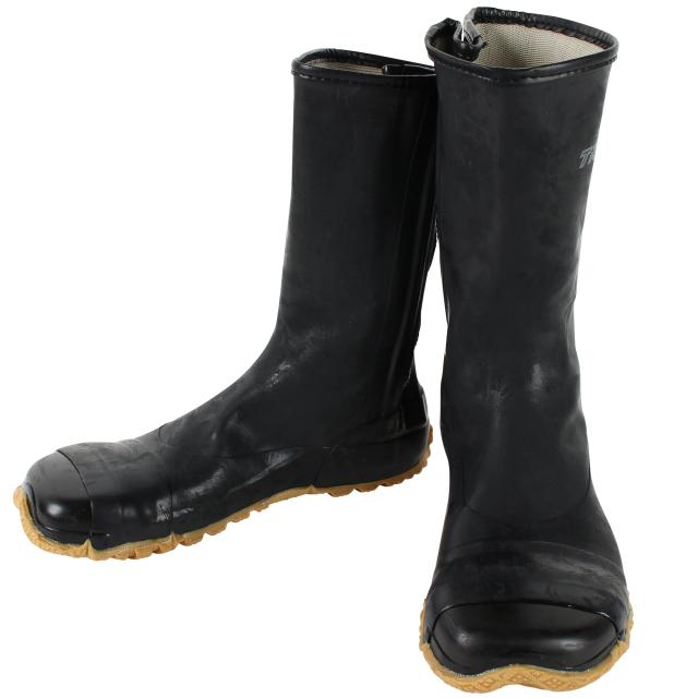 マルカツ トラクターシューズ股付 つま先保護タイプ 安全ゴム足袋 防水作業靴 日本製 黒 (先芯あり) 特々大(27.5〜28.0)