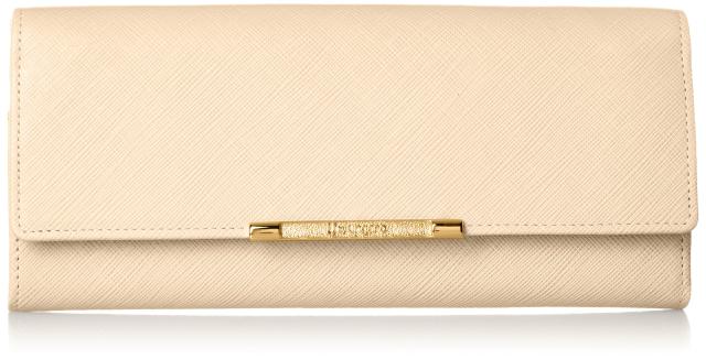 ユー バイ ウンガロ 長財布 【アイガー】 牛革 型押し ロゴ入りブローチ ボックス型小銭入れ付 ダブルボタン式 UULW6AT2 ベージュ