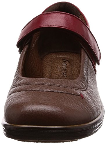 スポルス スニーカー 日本製 撥水 本革 マジック 4E 22~25cm レディース SP5630 ブラウンC 23.5cm