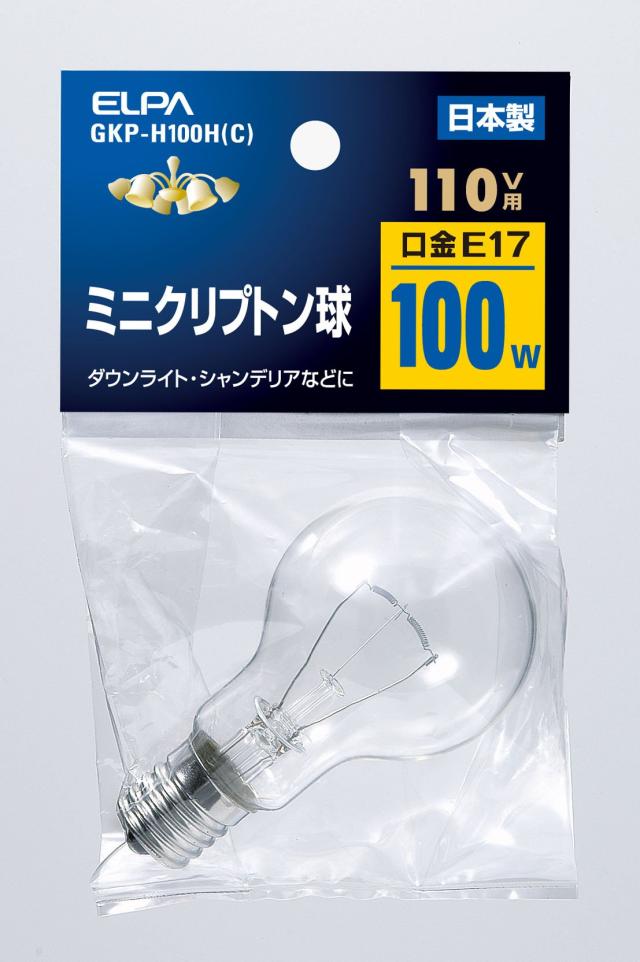 エルパ (ELPA) ミニクリプトン球 電球 E17 100W クリア GKP-H100H(C)の通販はau PAY マーケット - わくわくマーケット | au PAY マーケット－通販サイト