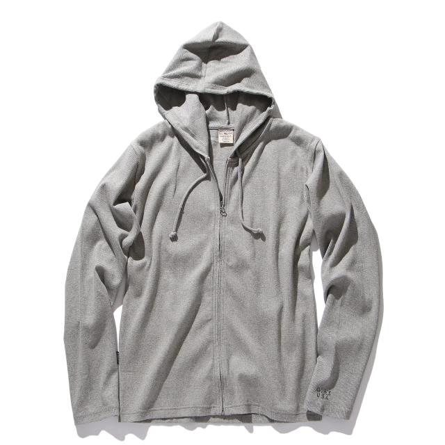 [アヴィレックス] デイリー ジップ リブ パーカー DAILY FULLZIP RIB PARKA 6153641 Lサイズ 014 GREY