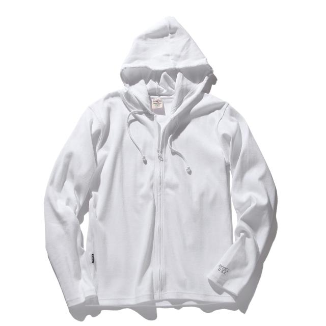 [アヴィレックス] デイリー ジップ リブ パーカー DAILY FULLZIP RIB PARKA 6153641 Lサイズ 001 WHITE