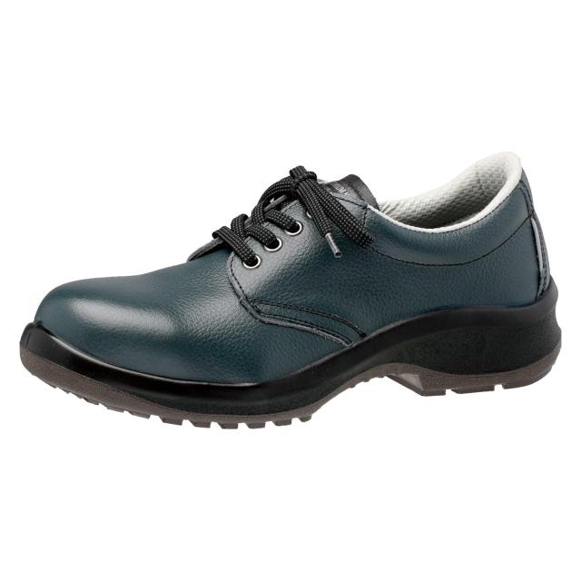 ミドリ安全 プレミアム ハイ・ベルデ 安全靴 JIS規格 短靴 ひも 普通作業 ワイド先芯 耐滑 LPM210 レディース ネイビー 23.5 cm