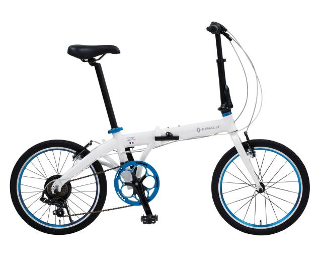 RENAULT(ルノー) LIGHT10 AL-FDB207 ホワイト 軽量アルミフレーム 20インチ シマノ7段変速 折りたたみ自転車 大型クランク52T採用 10.8kg