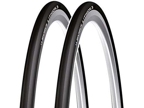 2本セット MICHELIN(ミシュラン) LITHION 3 リチオン3 タイヤ 700C (ブラック, 700×25c) 並行輸入品