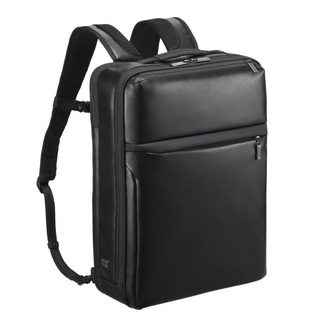[エースジーン]ビジネスリュック ガジェタブルWR 15inchPC対応 セットアップ付 55543 ブラック