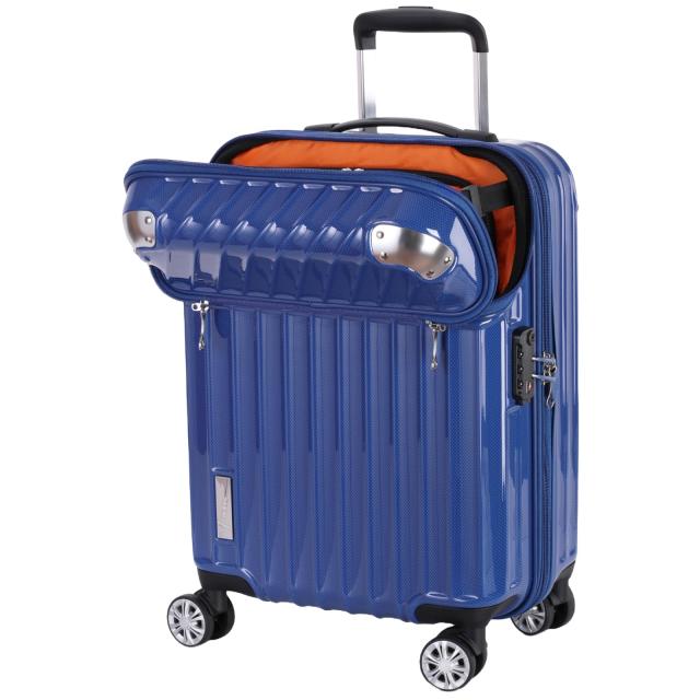 トラベリスト スーツケース ジッパー オープン モーメント 機内持ち込み可 35L 54 cm 3.4kg ブルーカーボン