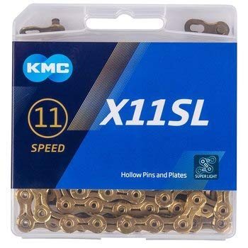 KMC X11SL チェーン 11スピード/11s/11速 118Links (ゴールド) [並行輸入品]