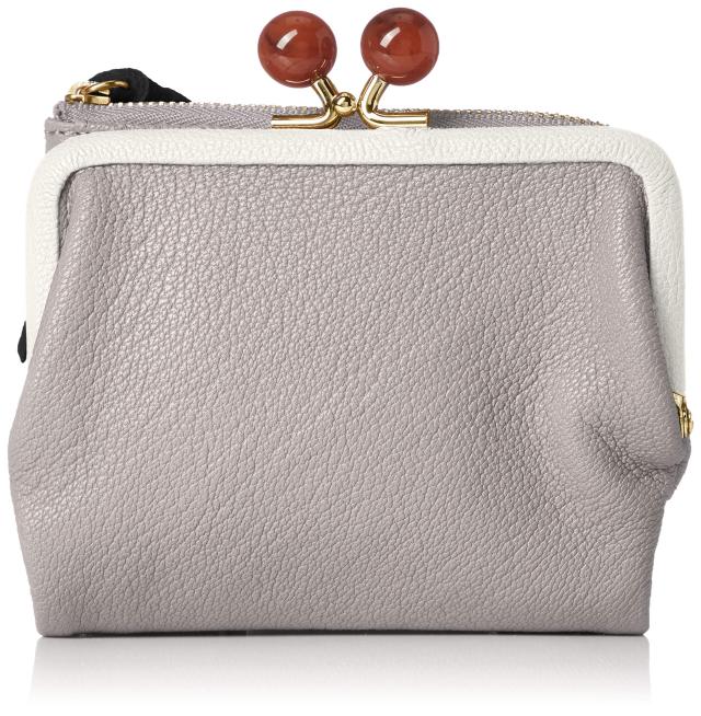 ペルケ アクリル玉がま口2つ折り財布 財布 レディース 本革 08-06-03160 MIXGR