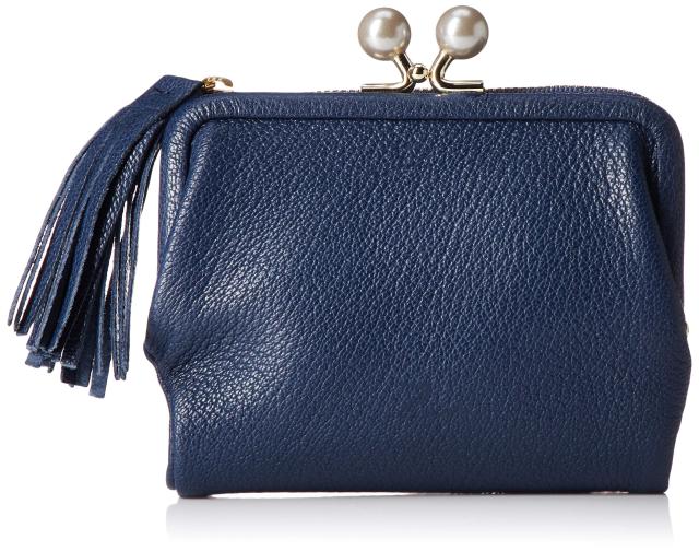 ペルケ アクリル玉がま口2つ折り財布 財布 レディース 本革 08-06-03160 NV