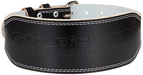 ゴールドジム(GOLD`S GYM) EXレザーベルト G3322 ブラック XS 【初心者~中級者】 柔らかく軽いレザー 腰 体幹 補助 スクワット ベンチプ