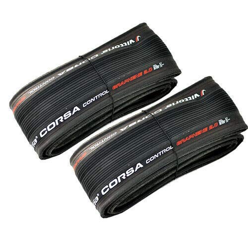 その他のスポーツ Vittoria Corsa Control G2.0 700x28C Clincher Bicycle Tire 320TPI, Black, 2 Tire, VT1824