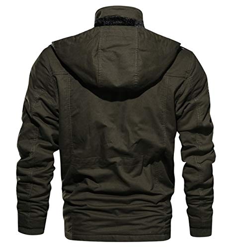 KEFITEVD メンズ 中綿コート 裏ボア 防寒ブルゾン 暖かい ライダース