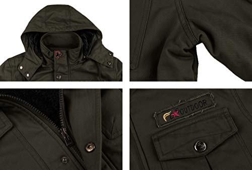 KEFITEVD メンズ 中綿コート 裏ボア 防寒ブルゾン 暖かい ライダース 防風 カーゴジャケット 立ち襟 アウター 秋冬用 ワークウェア 作 KEFITEVD メンズ 中綿コート 裏ボア 防寒ブルゾン 暖かい ライダース