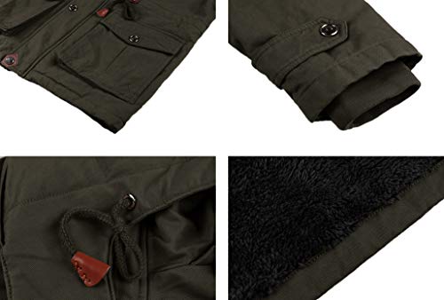 KEFITEVD メンズ 中綿コート 裏ボア 防寒ブルゾン 暖かい ライダース