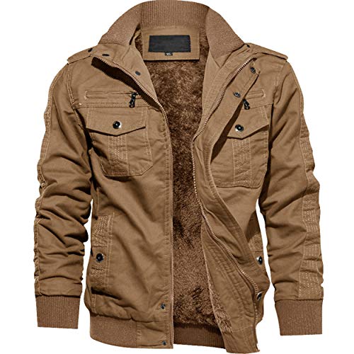 TACVASEN ワークジャケット 裏フリース ライダースジャケット 上着 ストリート系 作業着 保温 裏ボア ジャケット スタイリッシュ カー