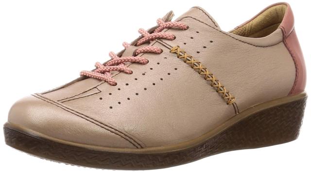 スポルス スニーカー 日本製 撥水 本革 4E ファスナー付 22~25cm レディース SP2401 MピンクC 22.0 cm