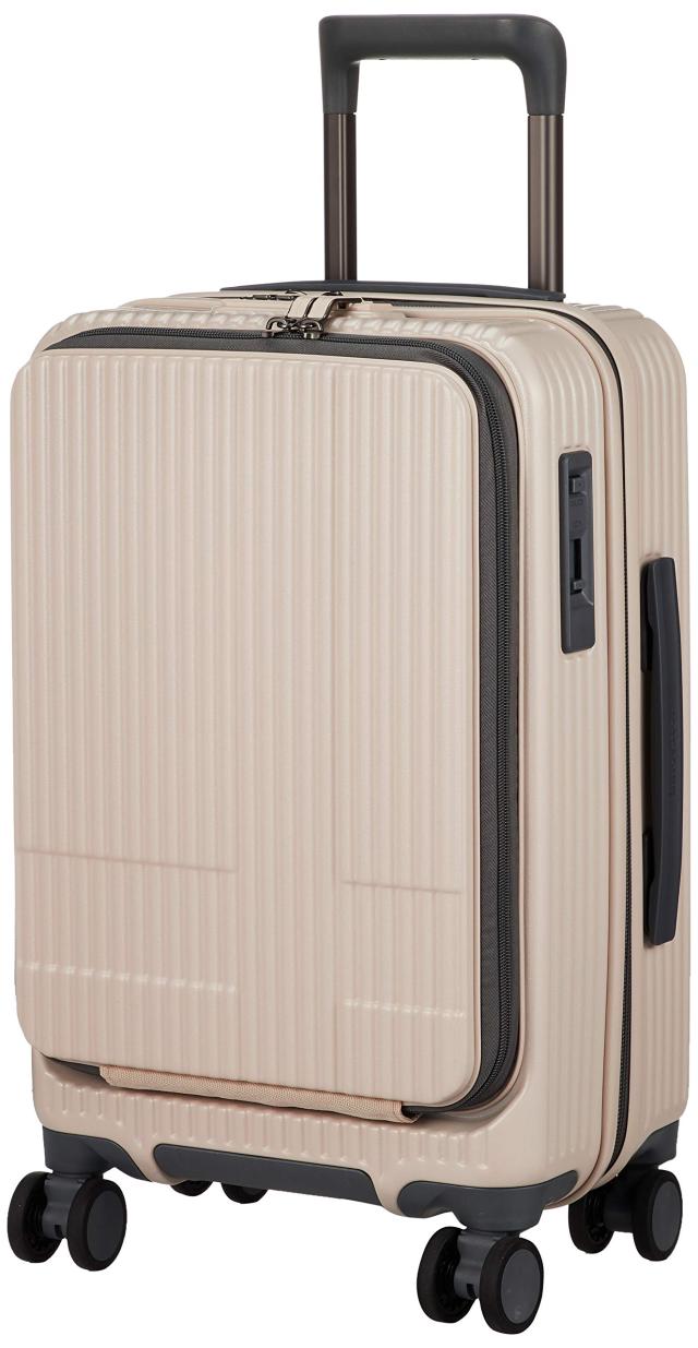 イノベーター スーツケース 機内持込サイズ スリムフロントオープン 多機能モデル INV50 付 38L 3.3kg バニラ