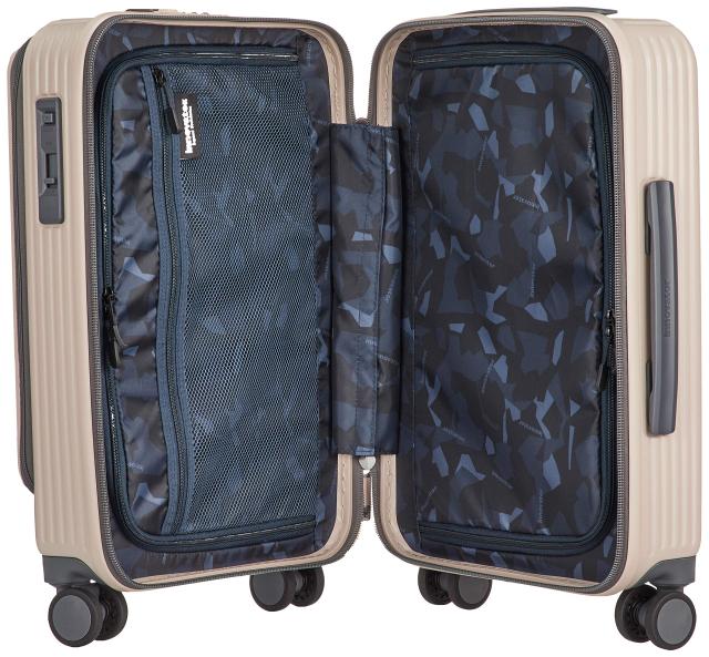 イノベーター スーツケース 機内持込サイズ スリムフロントオープン 多機能モデル INV50 付 38L 3.3kg バニラ