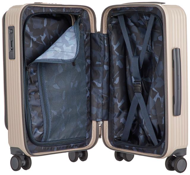 イノベーター スーツケース 機内持込サイズ スリムフロントオープン 多機能モデル INV50 付 38L 3.3kg バニラ