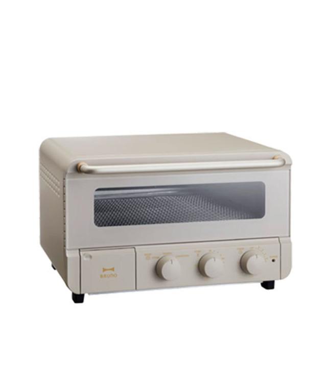 BRUNO ブルーノ オーブン トースター 4枚焼き スチーム ＆ ベイク コンベクション機能 温度調節 1350W ピザ対応 グレージュ BOE067-GRG