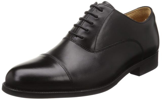 バランスワークス ビジネスシューズ 日本製 本革 ストレートチップ 幅広 24~28cm メンズ BW0100CL ブラック 24.0 cm 3E