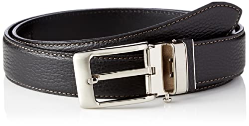 プレリーギンザ 実用新案取得 牛革 簡単着脱 ワンプッシュベルト NB19880 メンズ ブラック フリーサイズ（ウエ ストサイズ95cmまで）