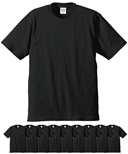 ユナイテッドアスレ 5942-01 6.2オンス プレミアム Tシャツ 10枚セット メンズ(ブラック,M)