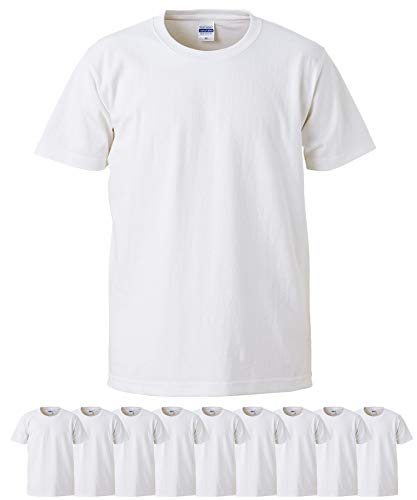 ユナイテッドアスレ 4252-01 7.1オンス オーセンティックスーパーヘヴィーウェイトTシャツ 10枚セット メンズ(ホワイト,M)