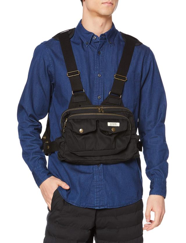 フォックスファイヤー 6210151【フィッシング】【キャンプ】 チェ スト ストラップ ベスト 6210151 ブラック フリー