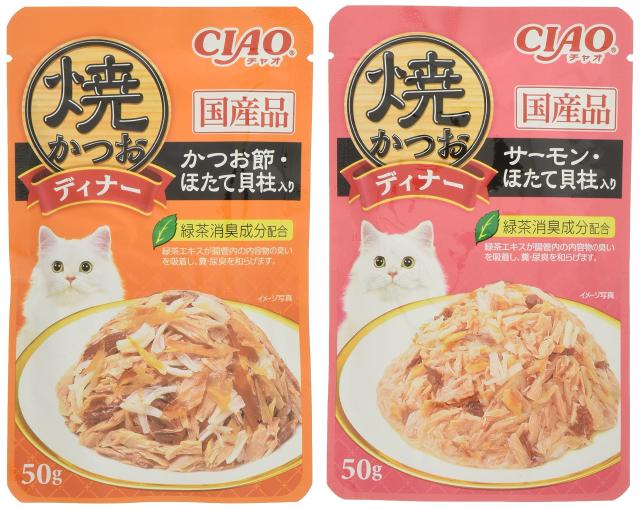 CIAO (チャオ) 焼かつおディナー かつお節・サ ーモンバラエティ 50g×6袋の通販はau PAY マーケット - くもいすとあ | au PAY マーケット－通販サイト